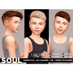 Casual Sims - Soul Hairstyle Children - The Sims 4 Create a Sim ...