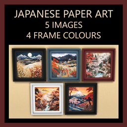 Japanese Paper Art - Paintings - The Sims 4 Build / Buy - CurseForge