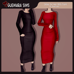 Download Casual Chic Maxi Dress (Plain) - The Sims 4 Mods - CurseForge
