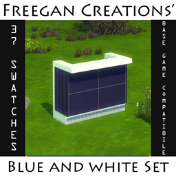 FC-Blue and White-Mini Bar - The Sims 4 Build / Buy - CurseForge