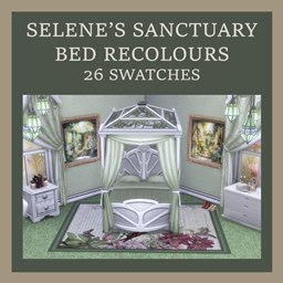 Selene's Sanctuary Double Bed Recolours - The Sims 4 Build / Buy ...