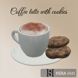 Coffee latte with cookies - The Sims 4 Build / Buy - CurseForge