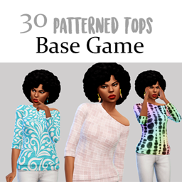 Patterned Tops (Base Game) - The Sims 4 Create a Sim - CurseForge