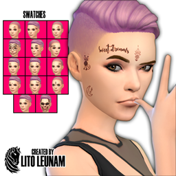 Face tattoo pack by Lito - Files - The Sims 4 Create a Sim - CurseForge