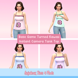 Kawaii Base Game - Instant Camera Tank Top - The Sims 4 Create a Sim ...