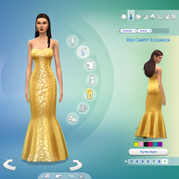 Custom Styled Look: Red Carpet Eleganza - The Sims 4 Create a Sim ...
