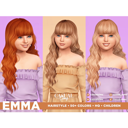 CasualSims - Emma Hairstyle Children - The Sims 4 Create a Sim - CurseForge