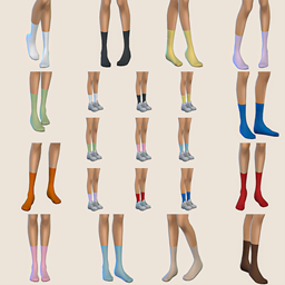 Base Game Female Socks With 10 Swatches Color - The Sims 4 Create a Sim ...