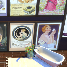 Vintage Cosmetics Ads for Bathroom Decor - The Sims 4 Build / Buy ...