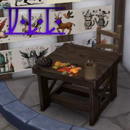 Medieval - Historical - Wooden Children's Activity Table - The Sims 4 ...