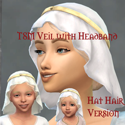 TSM Veil with Headband - Hat-Hair version - The Sims 4 Create a Sim ...