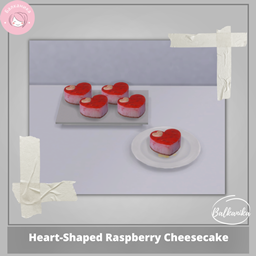 Heart-Shaped Raspberry Cheesecake - The Sims 4 Mods - CurseForge