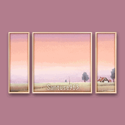 HQ Pastel Landscape Triptych #2 Samtuse963 - Files - The Sims 4 Build / Buy - CurseForge