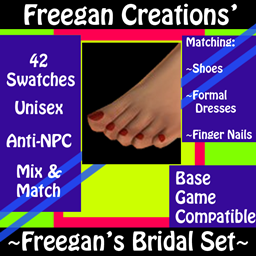 FC-Freegan's Bridal Set-Toe Nails - The Sims 4 Create a Sim - CurseForge