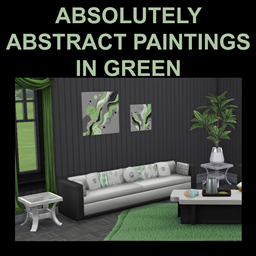 Absolutely Abstract Paintings in Green - The Sims 4 Build / Buy ...