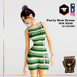 PARTY BOW DRESS - Gallery - The Sims 4 Create a Sim - CurseForge