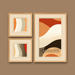 HQ Abstract Modern Painting 3 Piece Set #1 Samtuse963 - Screenshots - The Sims 4 Build / Buy ...
