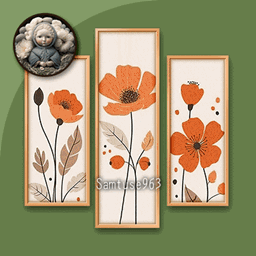 HQ Abstract Flower Triptych #3 Extra B Samtuse963 - The Sims 4 Build / Buy - CurseForge