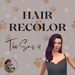 Hair Recolor Long Wavy Classic Base Game - The Sims 4 Create a Sim ...