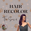Hair Recolor Long Wavy Classic Base Game - The Sims 4 Create a Sim ...