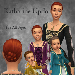 Katharine Updo for All Ages - Gallery - The Sims 4 Create a Sim ...