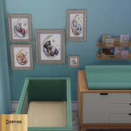 Sleeping baby prints for kids room - Basegame compatible - The Sims 4 ...