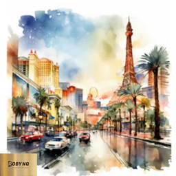 Leightistic Las Vegas Watercolour paintings - Basegame compatible - The ...