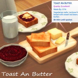 Toast with butter by ONI Spanish translation - Files - The Sims 4 Mods ...