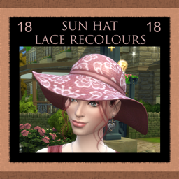 Sun Hat Lace Recolours - 18 Basic Swatches - The Sims 4 Create a Sim ...