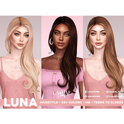 CasualSims - Luna Hairstyle - Files - The Sims 4 Create a Sim - CurseForge