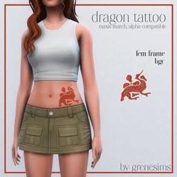 Dragon Torso Tattoo 🐉 - [grenesims]Dragon_Tattoo.zip - The Sims 4 ...