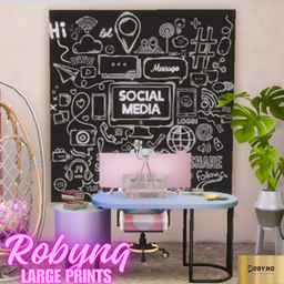 Robynq Large Prints RL015 - Compatible for Basegame - The Sims 4 Build ...