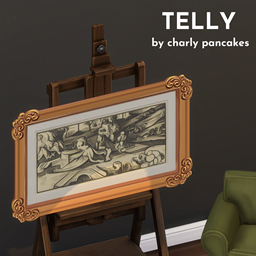 TELLY - art frame tv - by charly pancakes - The Sims 4 Mods - CurseForge