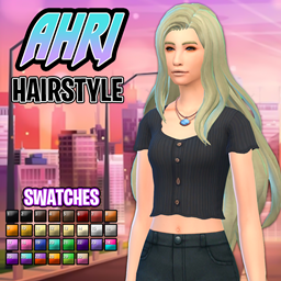 Ahri hairstyle by Jochi - The Sims 4 Create a Sim - CurseForge