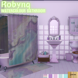 Download Watercolour Bathroom - Basegame recolors - Basegame compatible ...
