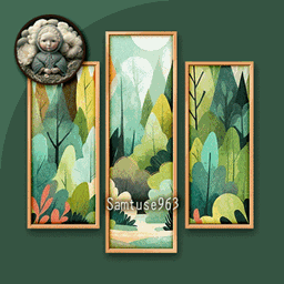 HQ Minimalist Landscape Triptych #2 Sellable Extra B Samtuse963 - The Sims 4 Build / Buy ...