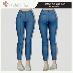Download Buttoned Chic Skinny Jeans - The Sims 4 Mods - CurseForge