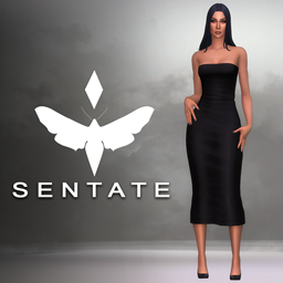 Swan Midi Dress - The Sims 4 Create a Sim - CurseForge