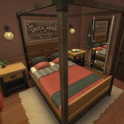 Red Industrial Bedroom - The Sims 4 Rooms / Lots - CurseForge