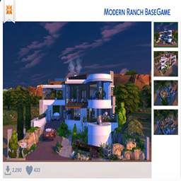 Modern Ranch Base Game - The Sims 4 Rooms / Lots - CurseForge