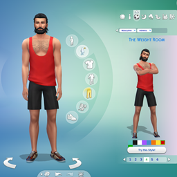 Custom Styled Look: The Weight Room - The Sims 4 Create a Sim - CurseForge