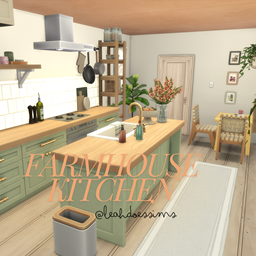 Shaker style Farmhouse Kitchen - The Sims 4 Rooms / Lots - CurseForge