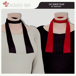 Chic Scarves (Plain) (Fixed problem with Lods!) - Files - The Sims 4 ...