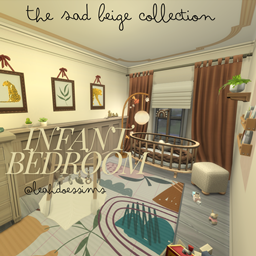 The Sad Beige Collection - Infant room - The Sims 4 Rooms / Lots ...
