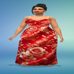 QP Red Dress - The Sims 4 Create a Sim - CurseForge